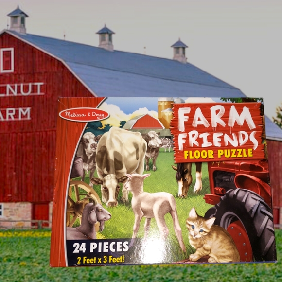 Melissa & Doug | Toys | Melissa Doug 24 Piece Farm Friends Floor Puzzle ...